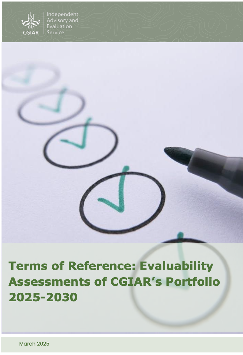 Terms of Reference: Evaluability Assessments of CGIAR’s Portfolio 2025-2030 | IAES | CGIAR ...